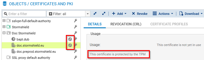 Checking whether the private key in the SNS firewall's certificate is ... Checking whether the private key in the SNS firewall's certificate is ...